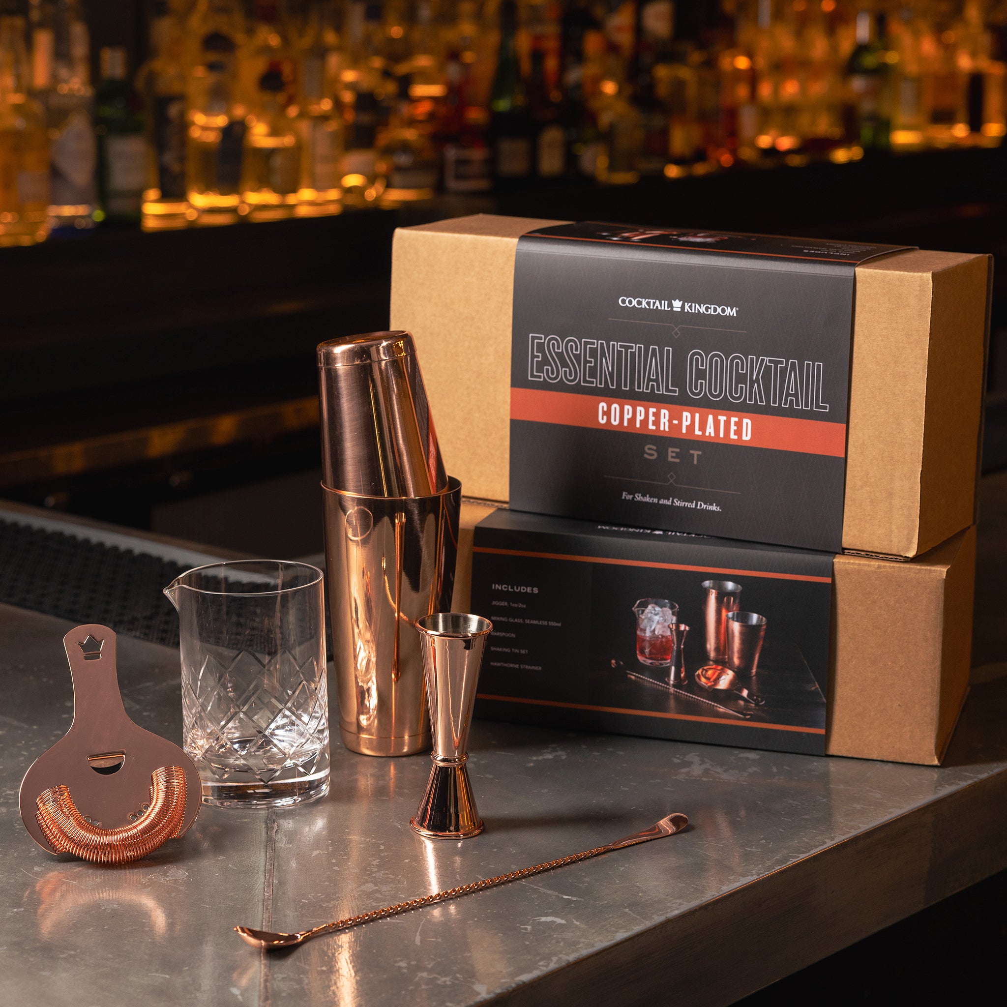 ESSENTIAL COCKTAIL SET – COPPER-PLATED – Cocktail Kingdom
