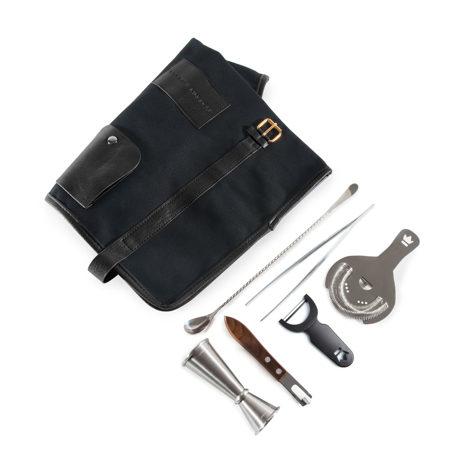 BARWARE ROLL-UP KIT – BLACK CANVAS – Cocktail Kingdom