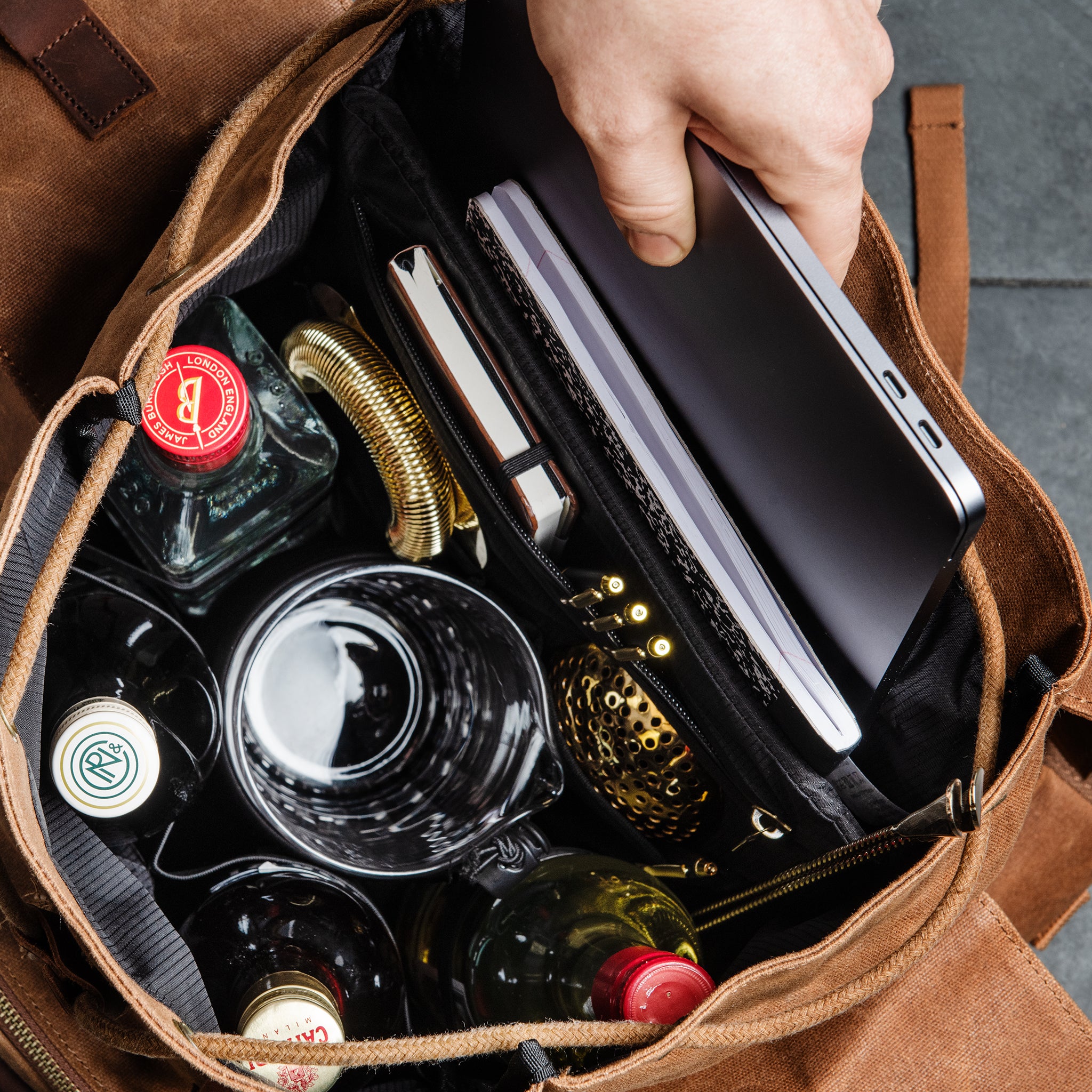 BARTENDER'S BACKPACK – BROWN – Cocktail Kingdom