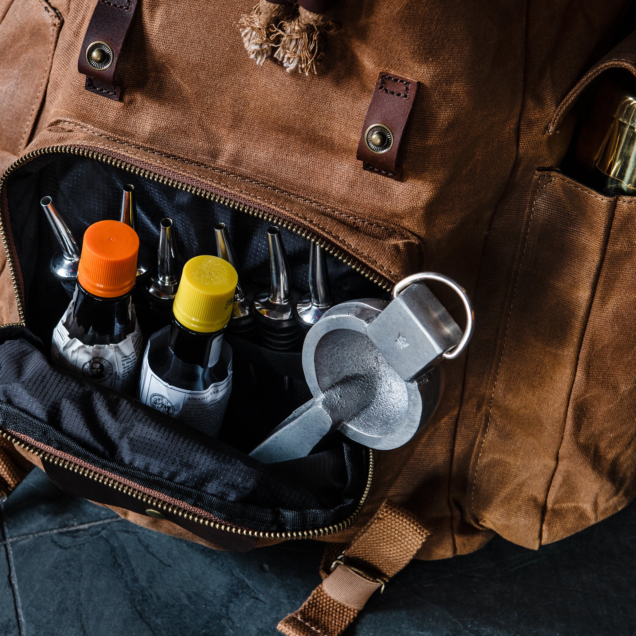 BARTENDER'S BACKPACK – BROWN – Cocktail Kingdom